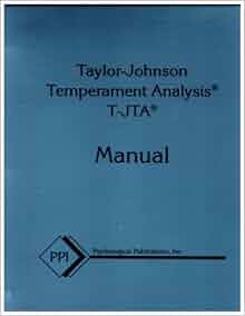 Taylor-Johnson Temperament Analysis handbook: For use with the 1984 ...