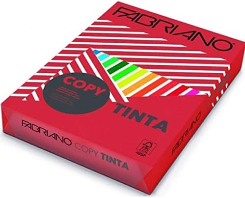 FABRIANO COLOURED PAPER A4 Size, 80g/m, 500 Sheet,Dark Red Color, Box ...