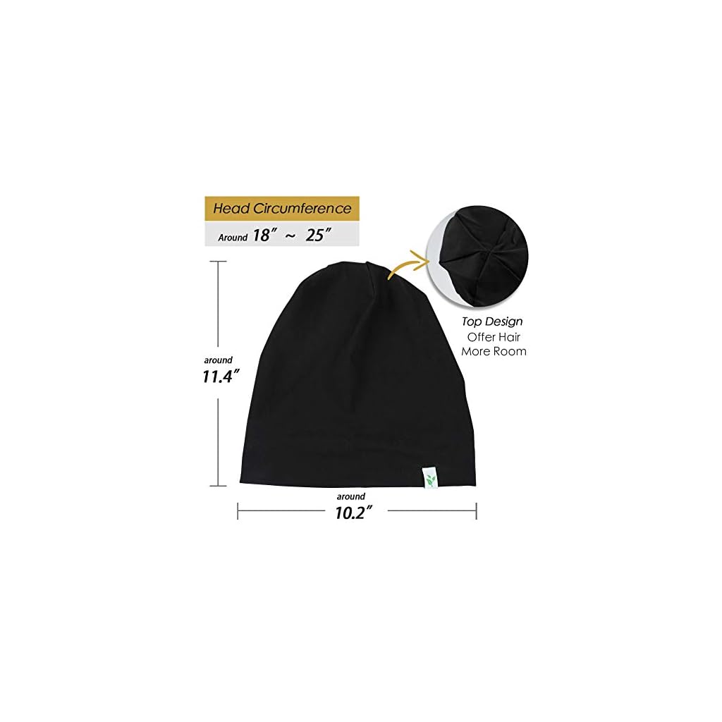 Winitas Satin Lined Sleep Cap for Men with Curly Hair Dreadlocks ...