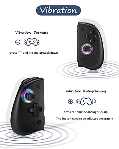 binbok Joypad para Switch, Controlador Inalámbrico 8 Colores LED ...