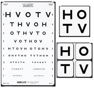 Amazon.com: 1169415 Eye Chart HOTV 10'Translucent 9x14 Ea Good-Lite Co ...