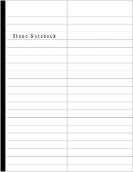 Steno Notebook: Pitman Shorthand Teeline Stenography Paper Line ...