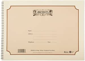 Amazon.com: Archives Spiral-Bound Manuscript Book, 18 Stave, 64 pages ...