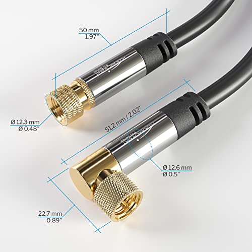 CableDirect – SAT Cable, coaxial, Satellite Cable, 90°/Straight ...