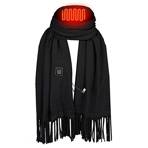 Heated Scarf Men Women USB Port Connecting to Power Bank Heating Scarf ...
