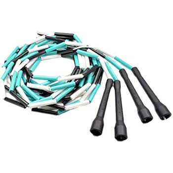Amazon.com : Beaded Double Dutch Jump Ropes - Hand Made in USA (Black ...
