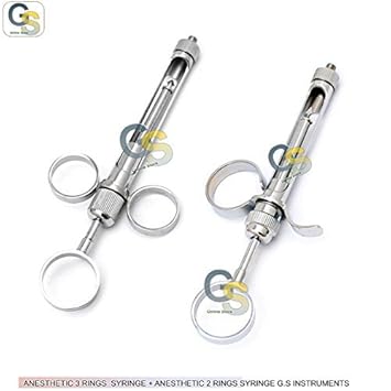 Amazon.com : ANESTHETIC 3 RINGS SYRINGE + ANESTHETIC 2 RINGS SYRINGE G ...