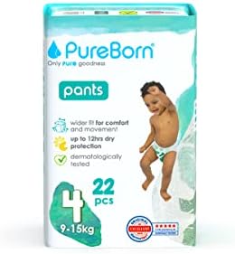 PureBorn Baby Dry Pull Up Diapers/Nappy Pants Suitable for Babies -Size ...