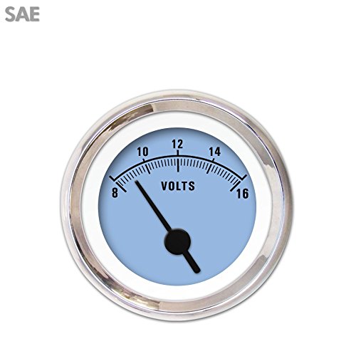 Aurora Instruments 1425 Rider Blue SAE Volt Gauge (Black Vintage ...