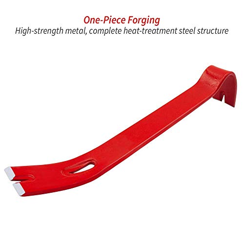 Flat Pry Bar, Heavy Duty Handy Crowbar, 12 IN Pry Tool, Head Teardrop ...