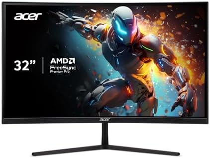 Acer EI322QUR Pbmiippx 31.5 1500R Curved WQHD 2560 x 1440 Gaming ...