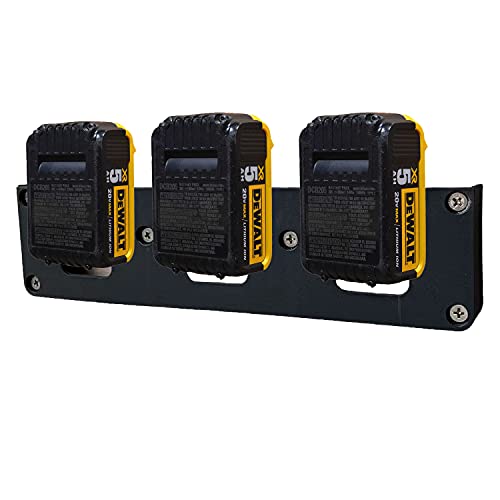 Battery Rack Compatible DeWalt 20V Battery Holder, Mount 3 Slot Bulk ...