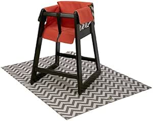 Amazon.com : Messy Marvin Wipeable Rug/Splat Mat (Ivory/Zigzag) : Baby