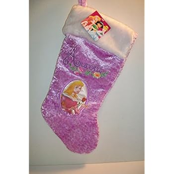 Amazon.com: Deluxe Pink Disney Princess Aurora Christmas Stocking with ...