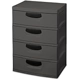 Amazon.com: Sterilite 01748501 4-Drawer Unit with Putty Handles, Light ...