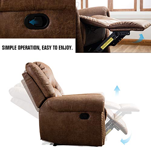 IOMOR Manual Reclining Chair, Classic and Traditional Manual Vintage ...