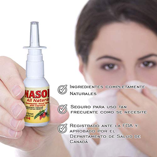 Nasol Nasal Sinus Spray 1oz/30 ml - Relief from Sinus Pressure ...