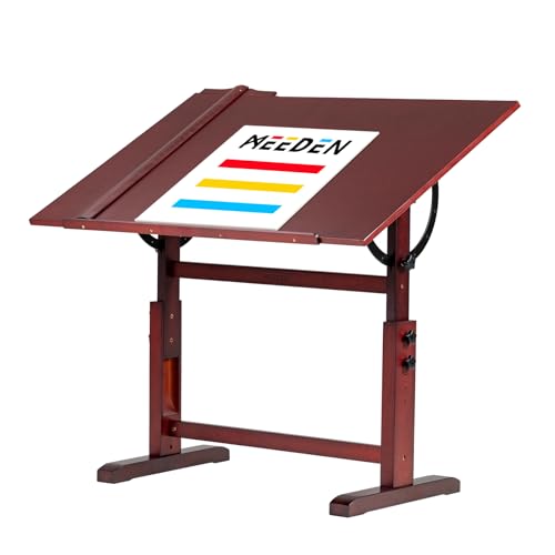 MEEDEN Extra Large Wood Drafting Table, Artist Drawing Table with ...
