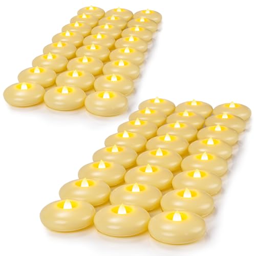 Homemory 48 Pack 3” Flameless Led Floating Candles, 200+ Hour Battery ...