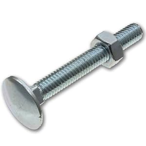 Cup Square Bolt & Hex Nut - M8 x 100mm (Pack of 3): Amazon.co.uk: DIY ...