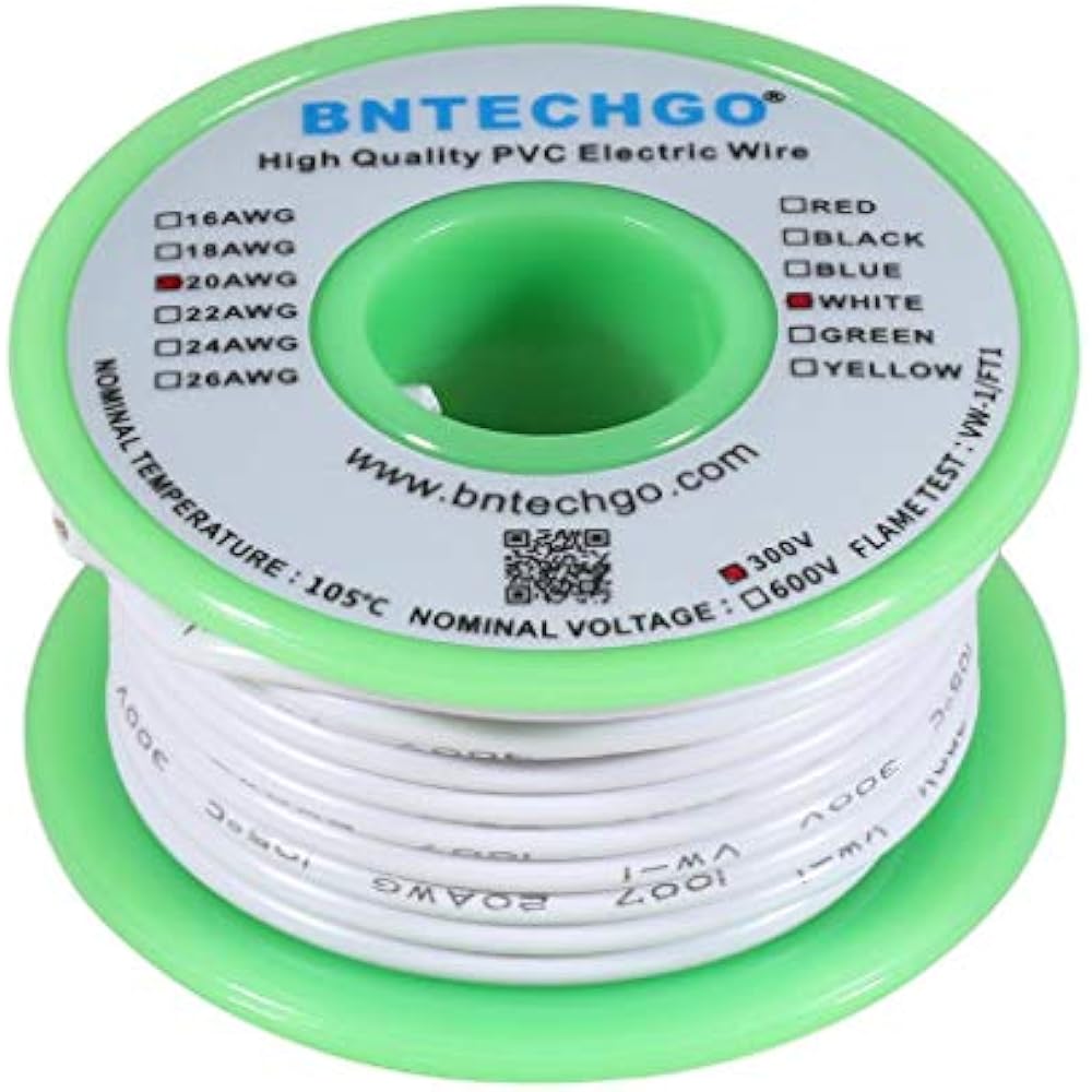 20 AWG 1007 Electric Wire Gauge PVC Stranded Hook Up 300V Tinned Copper ...