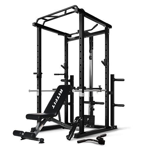 RitFit Power Cage and Weight Bench Package with LAT Pull Down and 360 ...