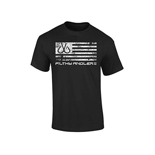 Filthy Anglers Fishing American Flag T-Shirt for Men & Women, Short ...