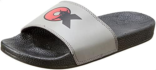 سعر شبشب سلايدز مطاطي مزيّن بطباعة اللوجو بالوان متباينة من اوكس, رمادي ...