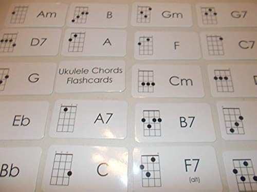 23 Laminated Ukulele Chords Music Flashcards. in Oman | Whizz Learning ...