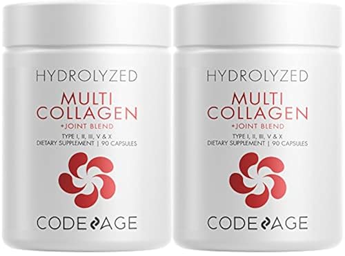 Codeage Multi Collagen Protein + Joint Blend Supplement, Hyaluronic ...