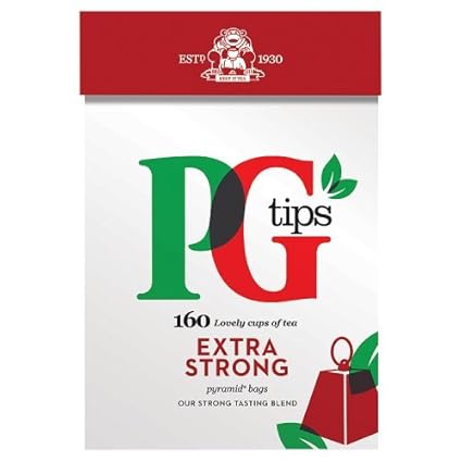 Amazon.com : PG Tips Extra Strong Blend 160 Tea Bags : Grocery ...