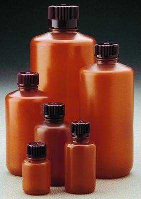 Amber Bottles, 32 oz (1000 mL) Nalgene HDPE Translucent 38-430, case/50 ...