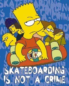 The Simpsons Bart Simpson, diseño de monopatín no es un delito Regular ...