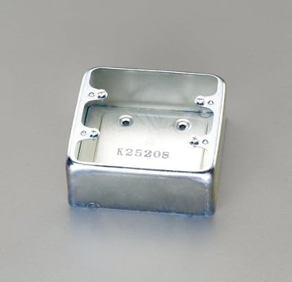 Amazon | 124x120x50mm 露出スイッチボックス(ハブ無/2個用) EA940CS-10 | 電設用部品・資材 | 産業・研究開発用品 通販