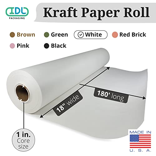 IDL Packaging - KP-18-WH 18" x 180' Paper Roll, White | Pricepulse