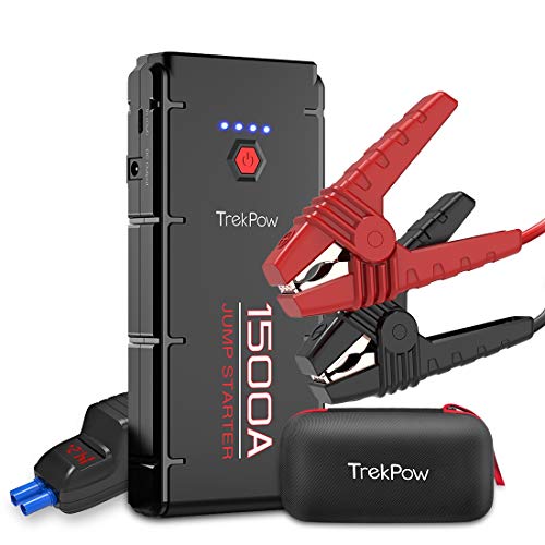 Abox Upgraded Trekpow G22 1500A Peak Car Jump Starter-12V Battery ...
