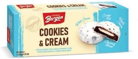 Bergen Cookies Coated White Chocolate 128g (COOKIES & CREAM NO ADDED ...