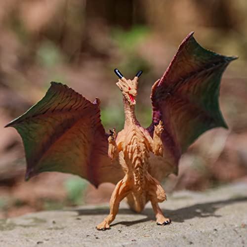SIENON Dragon Toy Figures-4pcs 5 Inch Plastic Dragon Figurines with ...