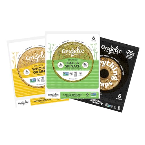 Angelic Bakehouse Wraps / Tortilla Variety Pack ââ‚¬â€œ 7-Grain, Spring ...
