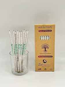 Esh Organics Plantable Pencils (Pack of 10) for smooth writing and ...