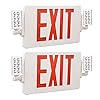 EXITLUX 2 Packs UL Listed- Led Red Exit Sign Emergency Light Combo- Two ...