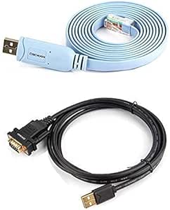 Amazon.com: OIKWAN USB Console Cable to RJ45 and USB to DB9 Serial ...