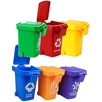 Amazon.com: Original Color Trash Can Toy,Garbage Truck's Trash Cans ...