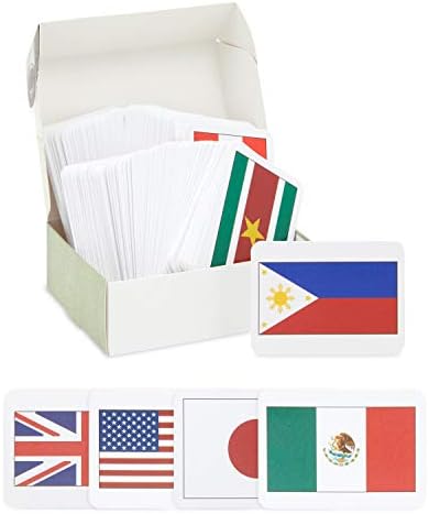 206 Countries of the World Flash Cards for Kids, Flags, Capitals (2.5 x ...