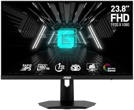 msi G244F E2 23.8 Inch FHD Gaming Monitor - 1920 x 1080 Rapid IPS Panel, 180 Hz / 1ms, 118% sRGB ...