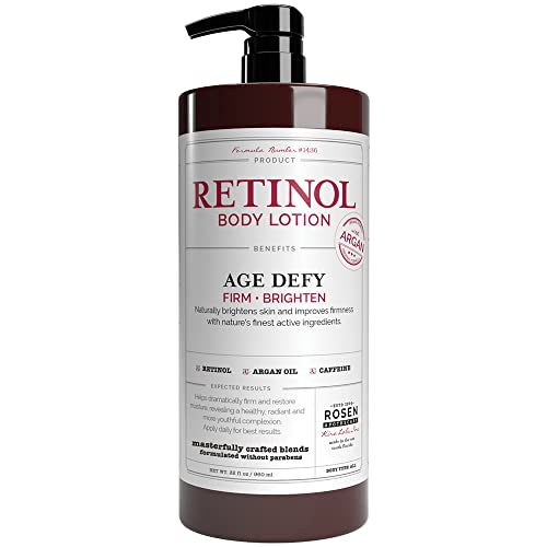Rosen Apothecary Anti-Aging Retinol Body Lotion, Caffeine Firms Skin ...