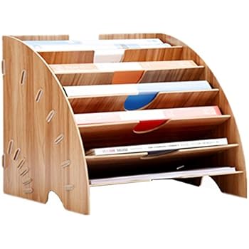 Amazon.com : EasyPAG Fan-Shaped Desk File Organizer 6 Compartment ...