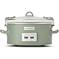 Amazon.com: Crock-Pot Locking Lid 6qt Cook and Carry Programmable Slow Cooker Moonshine Green ...