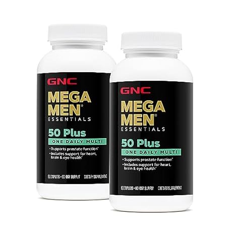 Mua GNC Mega Men 50 Plus One Daily Multivitamin, Twin Pack, 60 Caplets ...