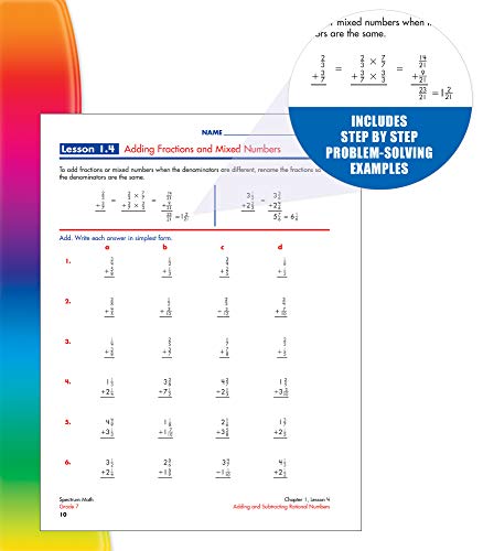 Spectrum 7th Grade Math Workbooks, Ages 12 to 13, 7th Grade Math ...
